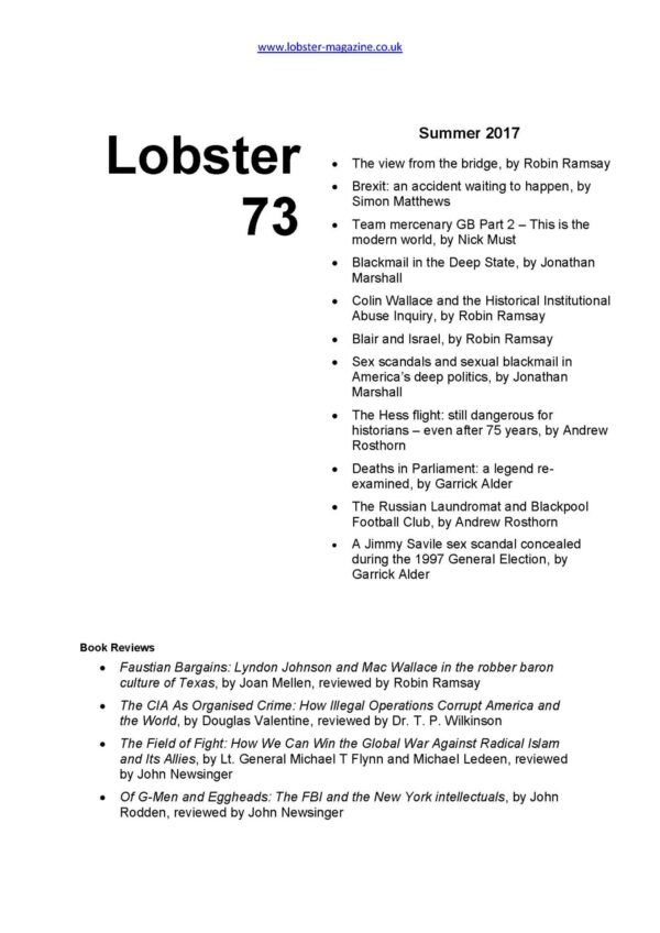 Lobster Issue 73 (Summer 2017) - Lobster